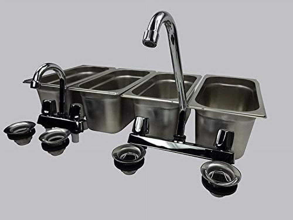 Standard 4 Compartment Sink Set & Hand Washing for Concession Stand ...