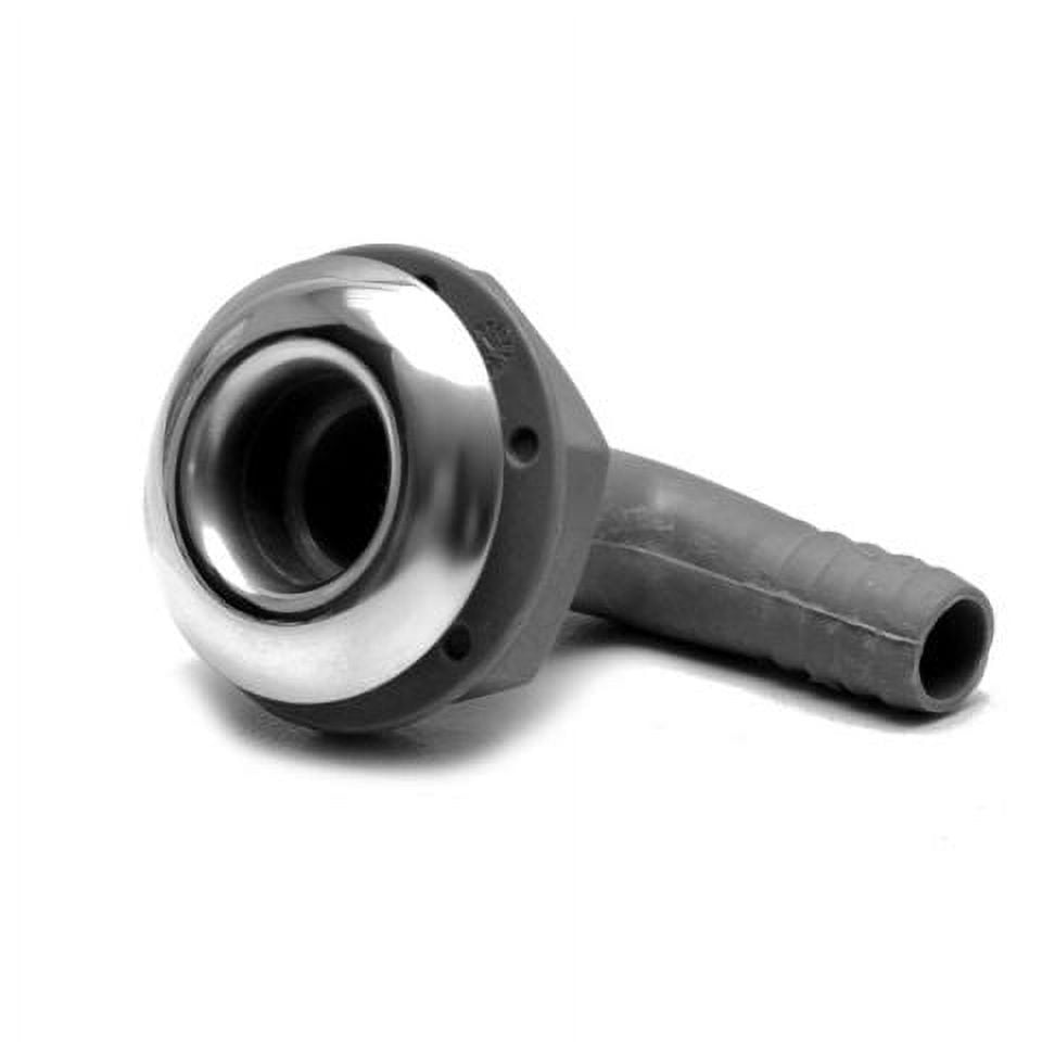 Standard 5/8 Inch UNC Barbed Grey Plastic Boat Thru Hull Connector With ...