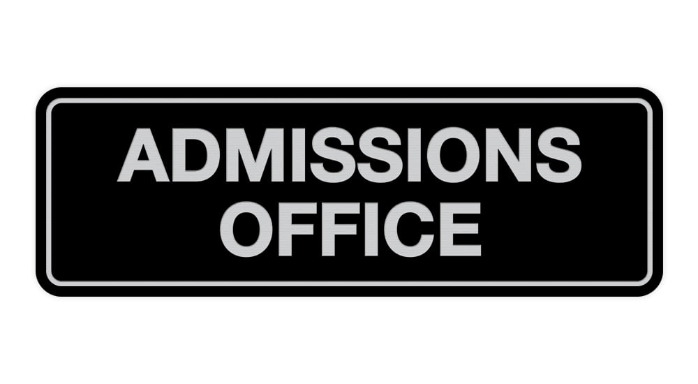 Standard Admissions Office Sign (Black / Silver) - Large - Walmart.com