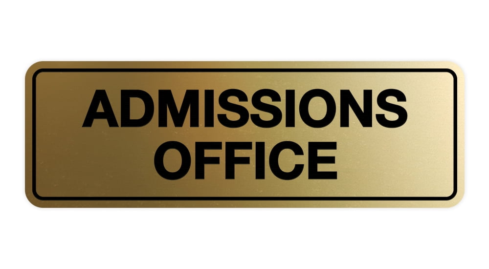 Standard Admissions Office Sign (Brushed Gold) - Large - Walmart.com