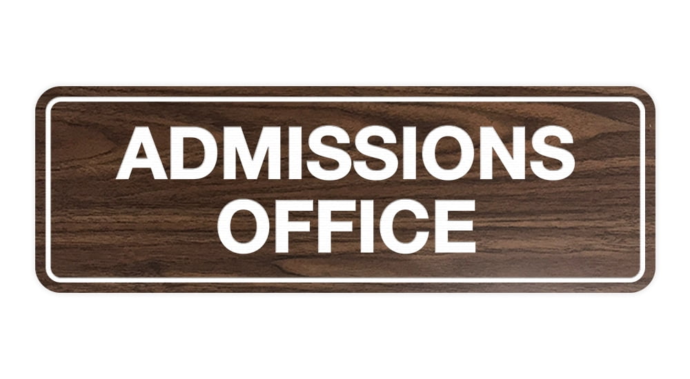 Standard Admissions Office Sign (Walnut) - Large - Walmart.com