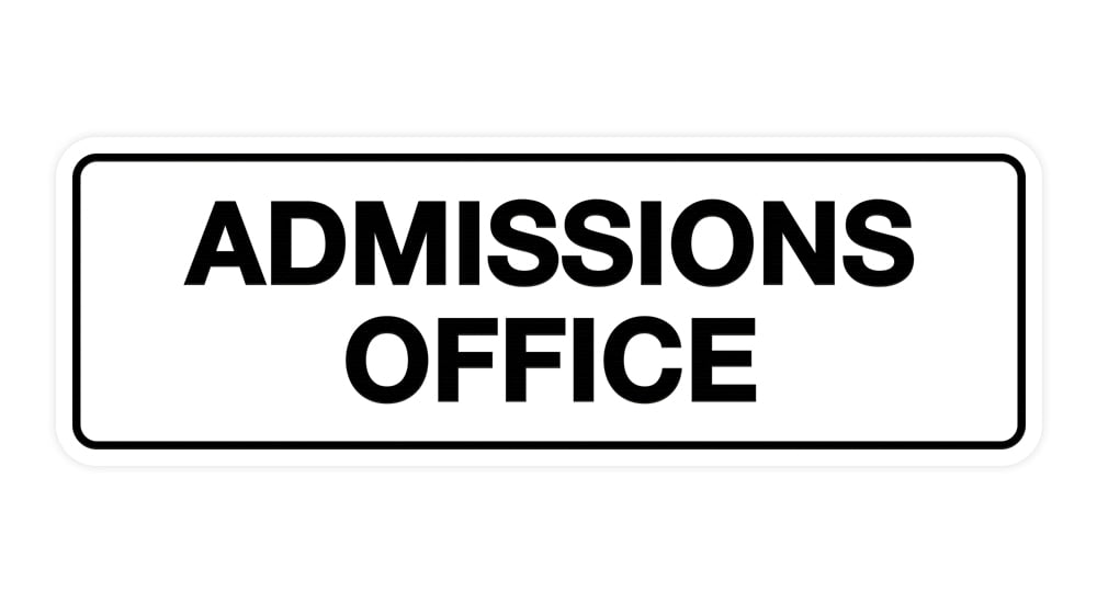 Standard Admissions Office Sign (White) - Large - Walmart.com
