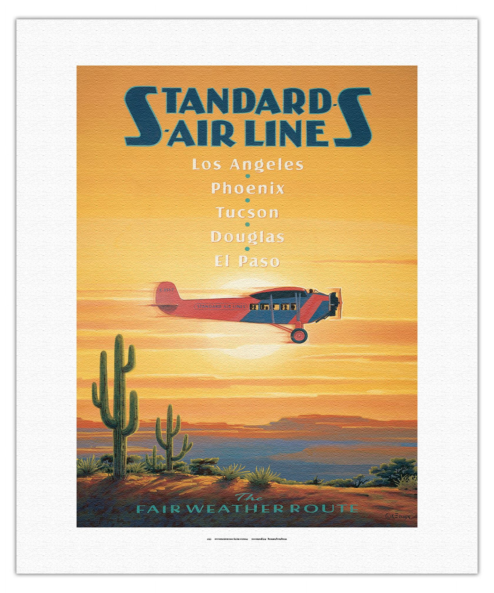 Standard Air Lines - The Fair Weather Route - Fokker F-V22 - Vintage ...