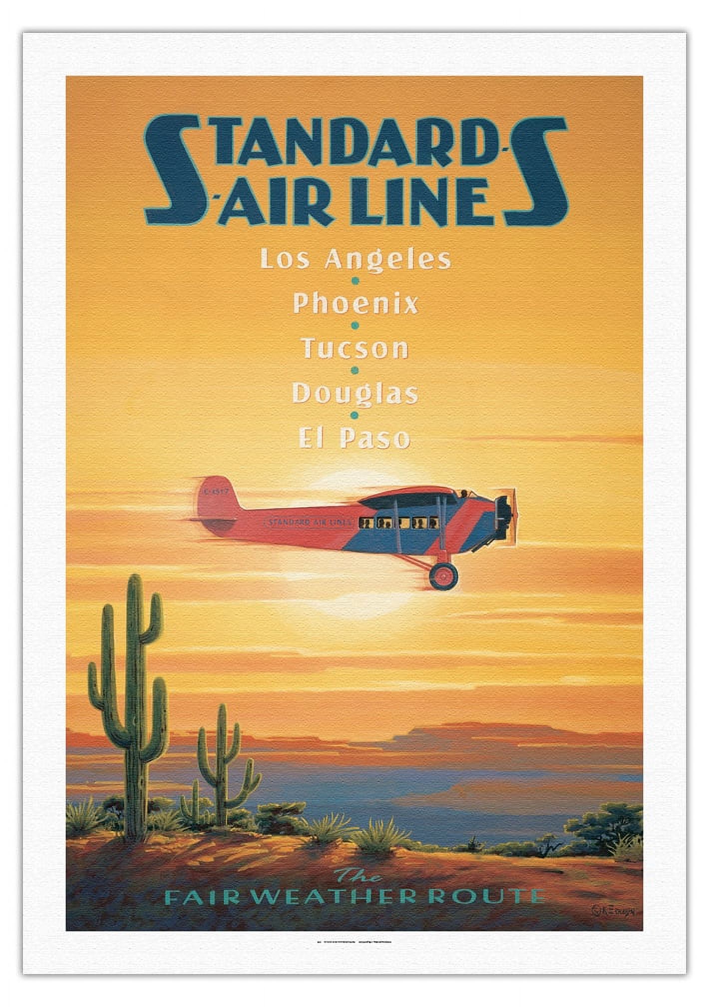 Standard Air Lines - The Fair Weather Route - Fokker F-V22 - Vintage ...