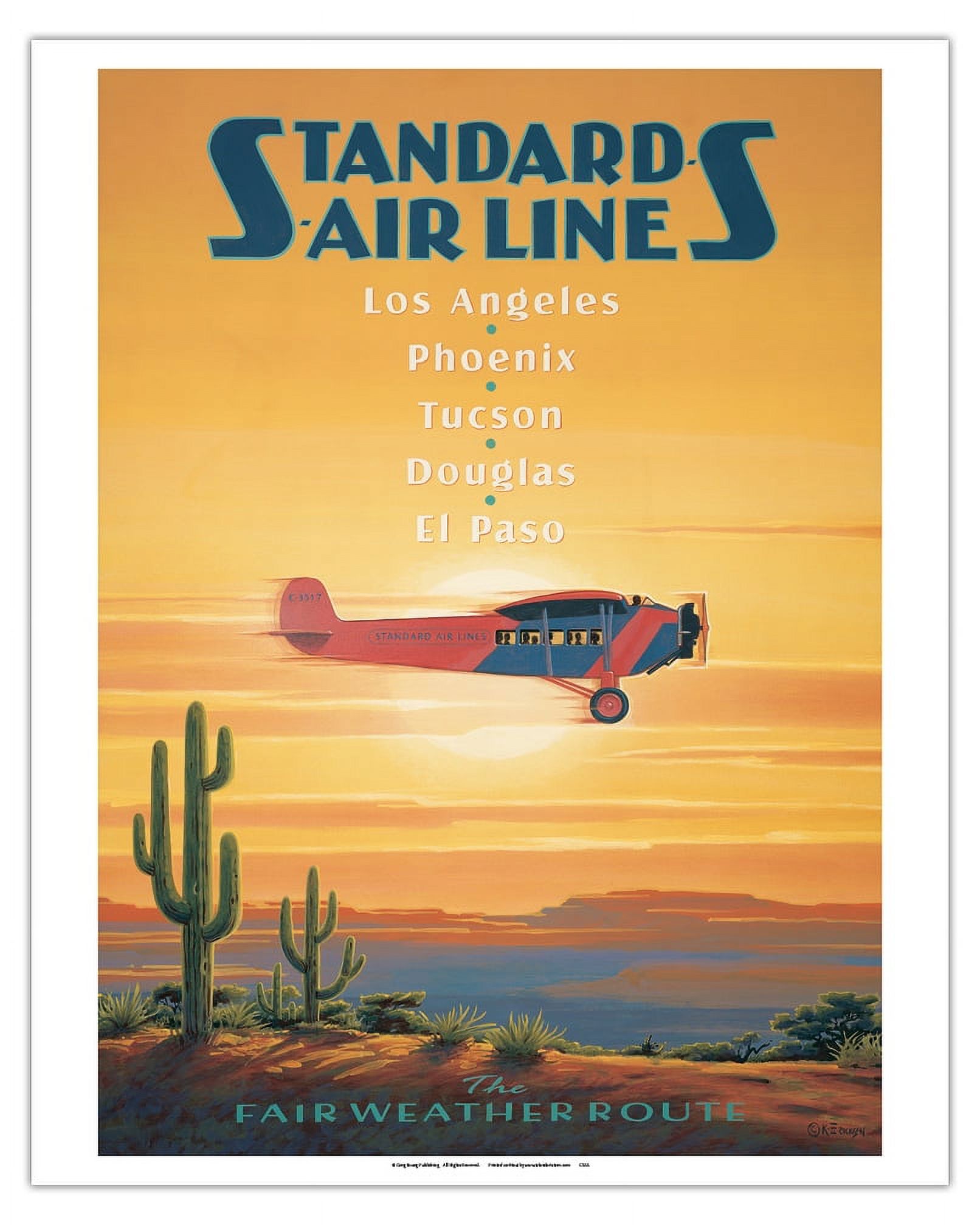 Standard Air Lines - The Fair Weather Route - Fokker F-V22 - Vintage ...