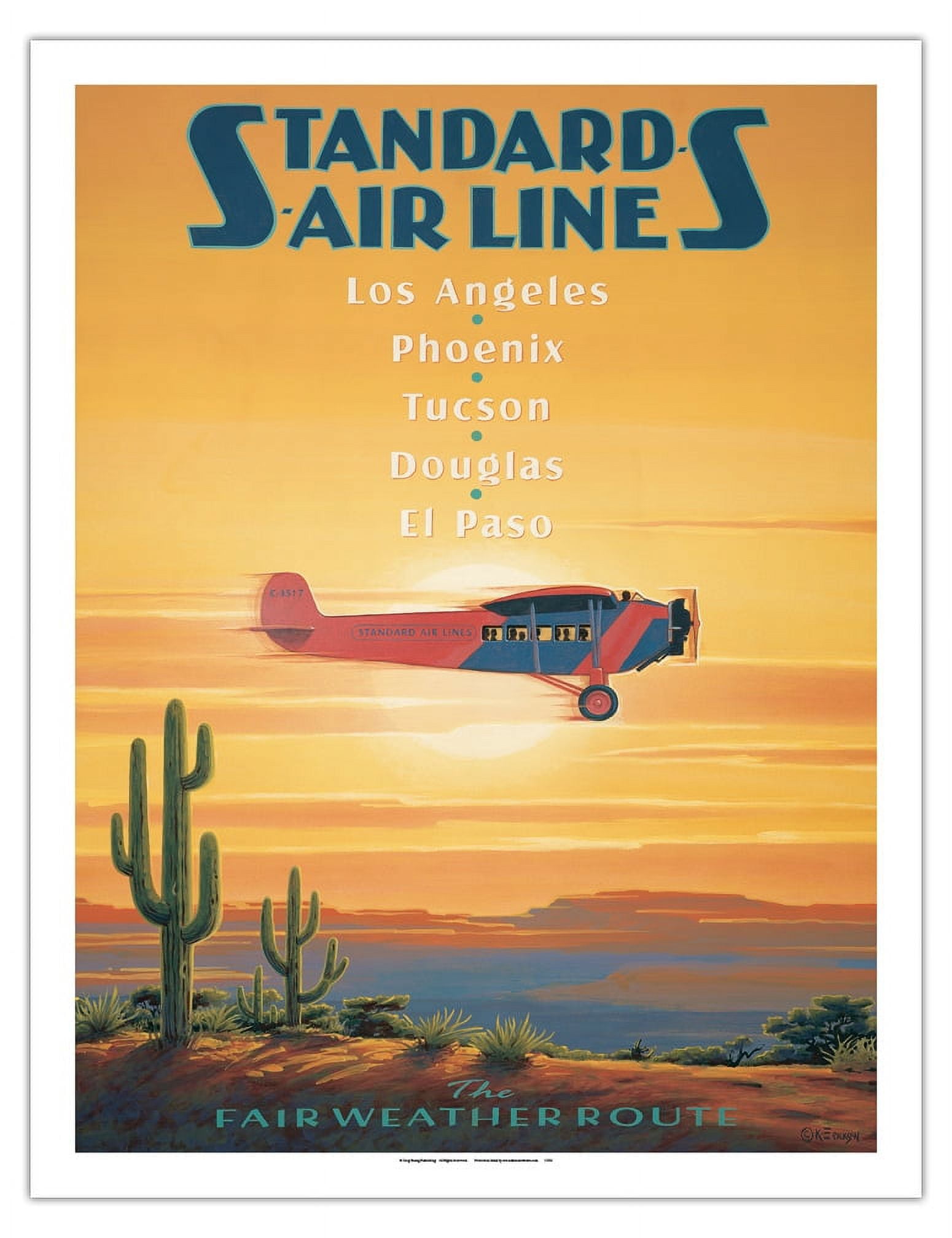 Standard Air Lines - The Fair Weather Route - Fokker F-V22 - Vintage ...
