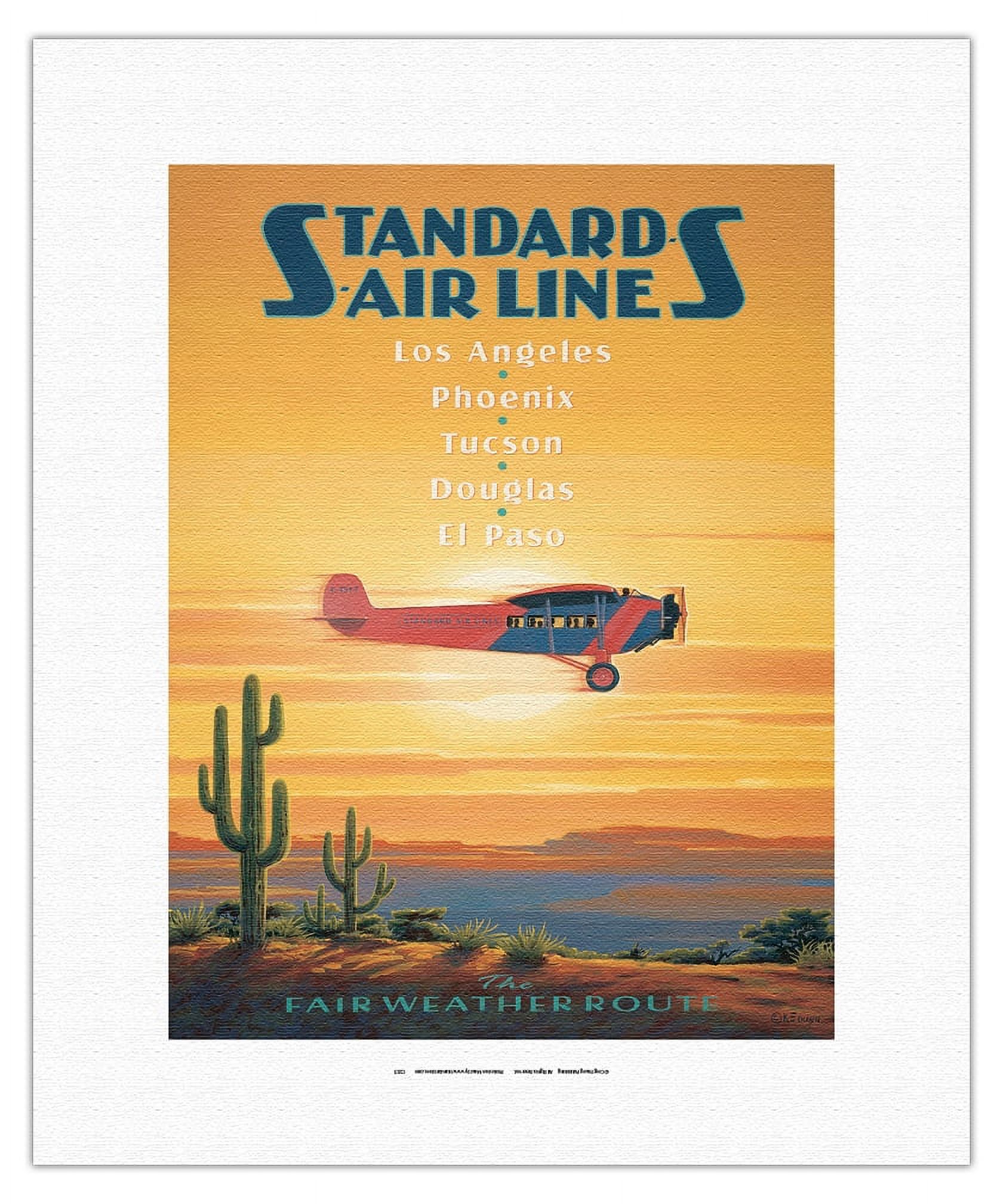 Standard Air Lines - The Fair Weather Route - Fokker F-V22 - Vintage ...