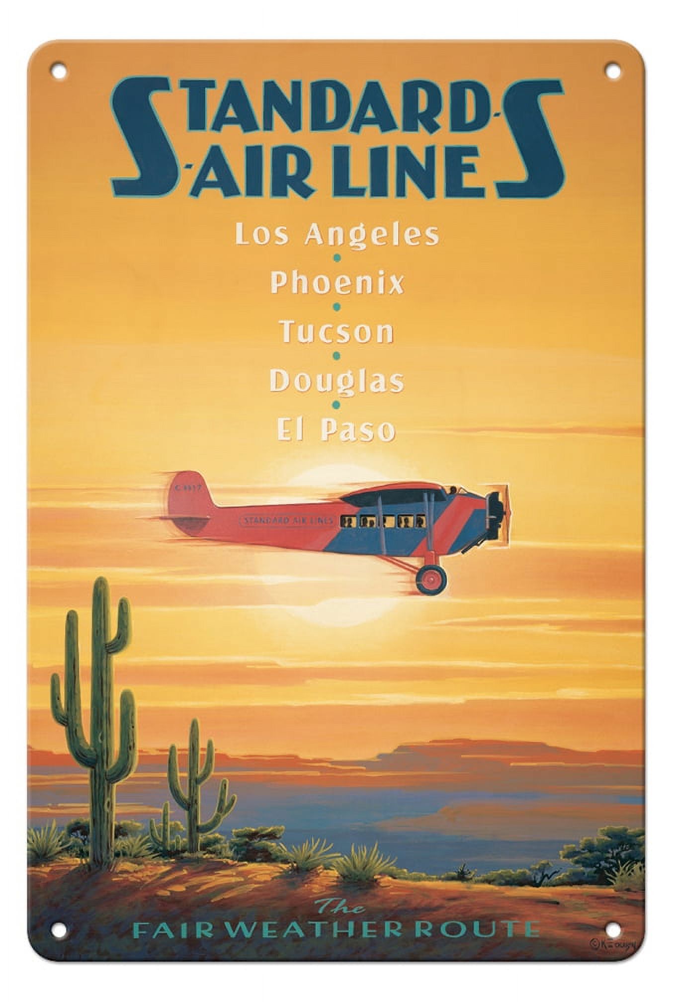 Standard Air Lines - The Fair Weather Route - Fokker F-V22 - Vintage ...