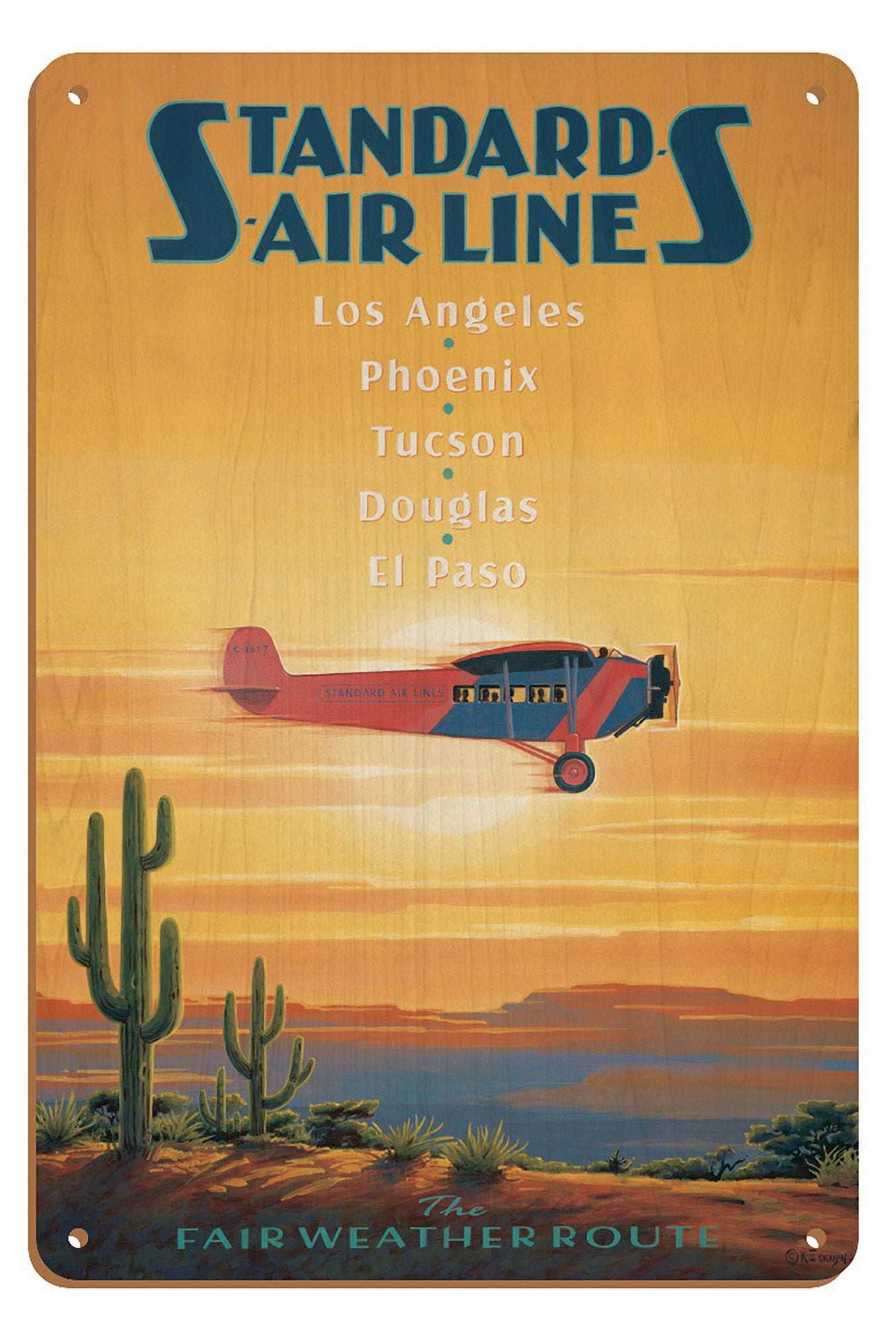 Standard Air Lines - The Fair Weather Route - Fokker F-V22 - Vintage ...