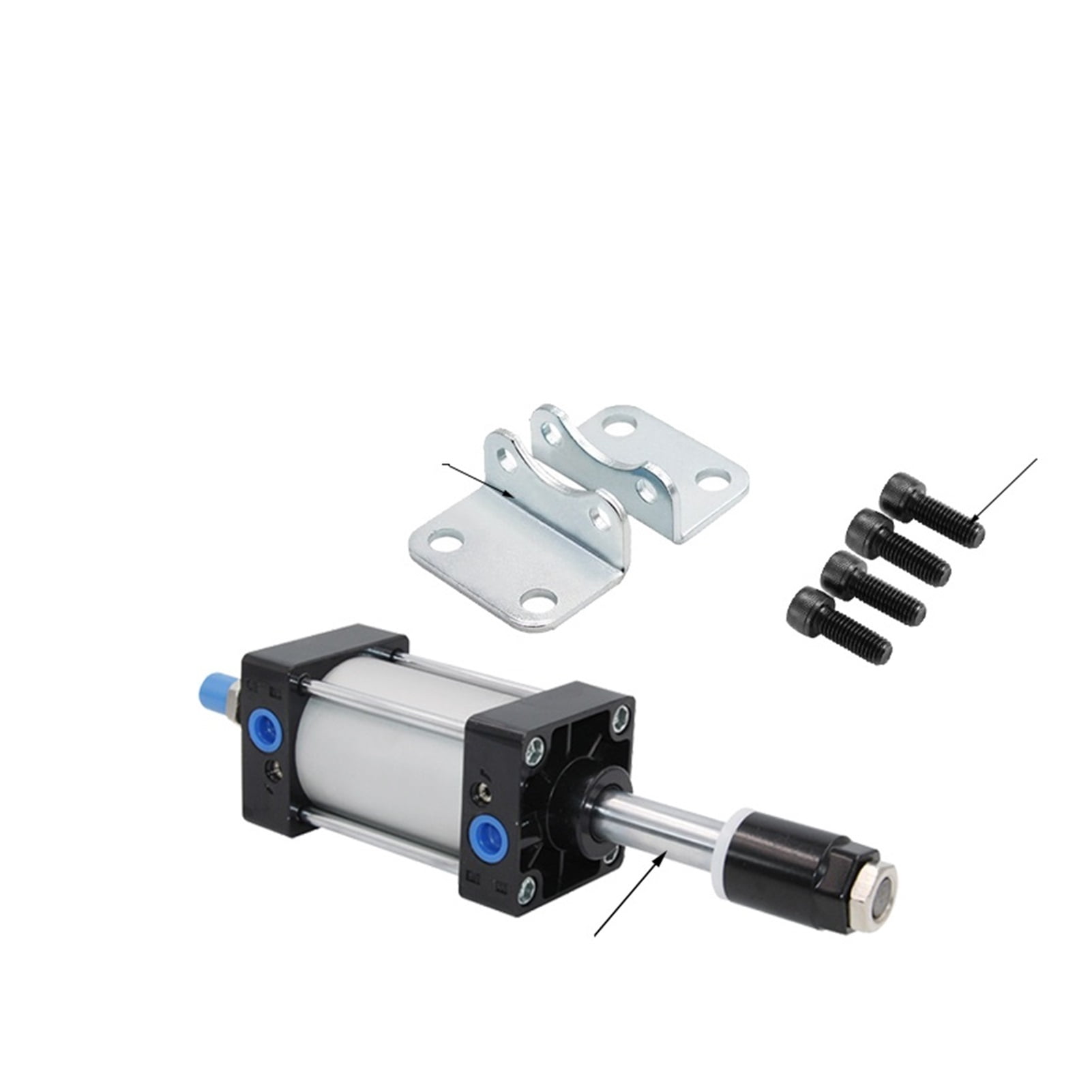 Standard Aluminum Pneumatic Cylinder Bore 80mm Double Acting Air ...