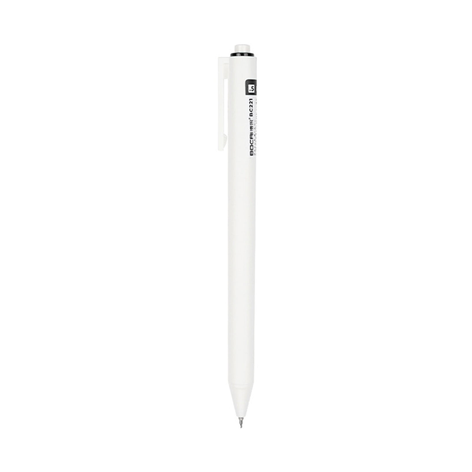 Standard Ballpoint Pen, 0.5 mm, Black Ink, White Body, 6 Count ...