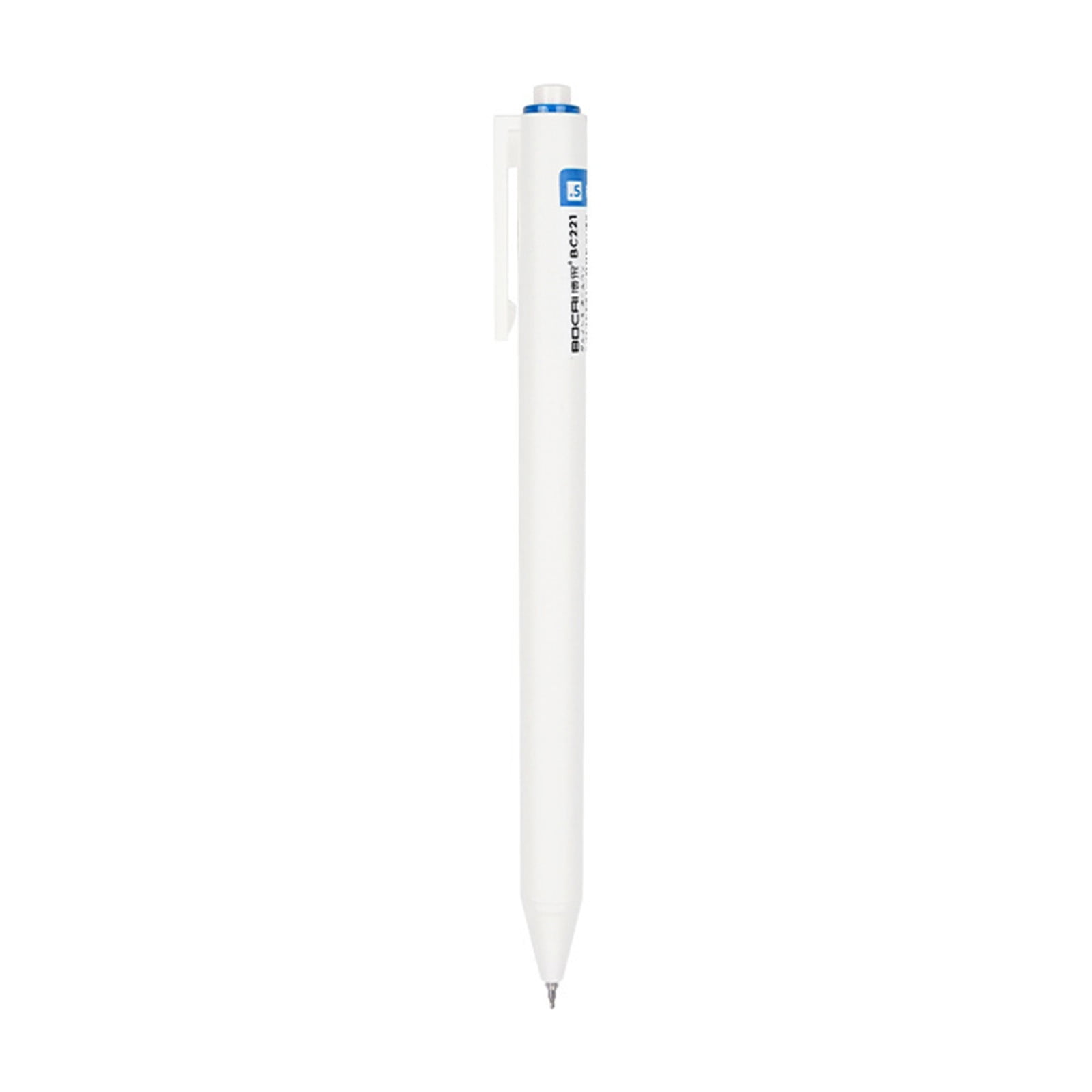 Standard Ballpoint Pen, 0.5 mm, Blue Ink, White Body, 6 Count ...