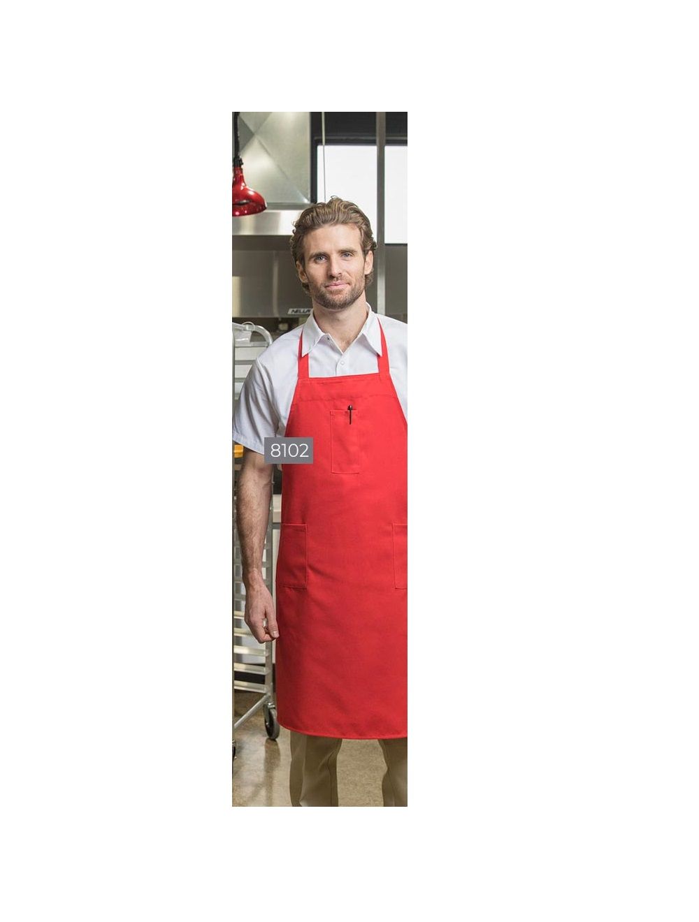 Standard Bib Aprons 32"W X 34"L Fabric Twill 7.1oz 100% SpunPoly design ...
