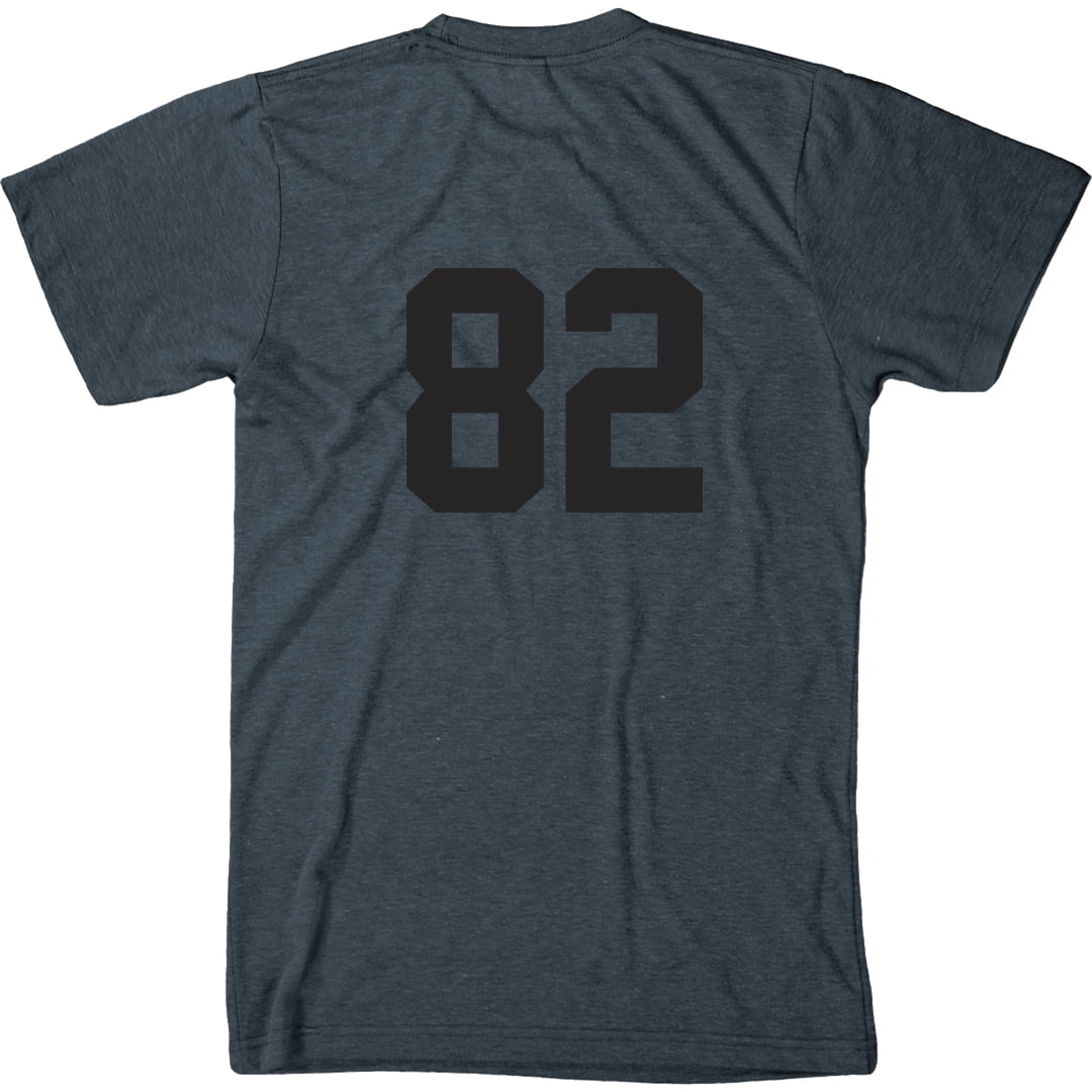 Standard Black Jersey Number 82 Men's Modern Fit T-Shirt - Walmart.com