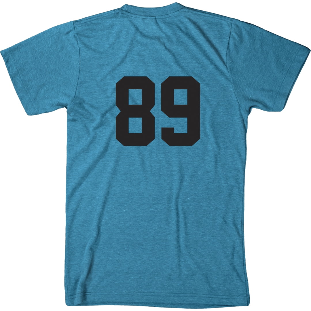 Standard Black Jersey Number 89 Men's Modern Fit T-Shirt - Walmart.com
