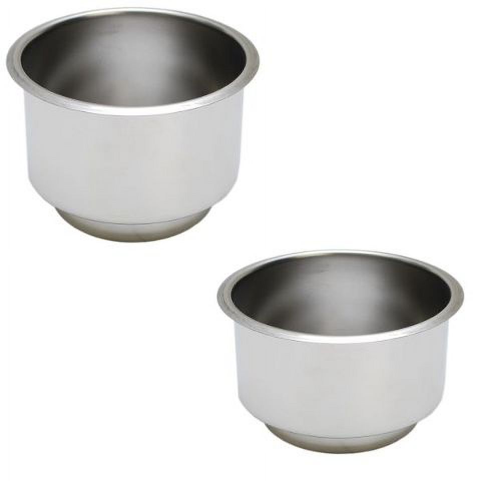 Standard Boat Cup Holder | 4 1/4 Inch Stainless Steel Pair - Walmart.com