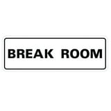 Standard Break Room Sign - White - Medium 2-3/4" X 7" - Walmart.com