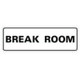 Standard Break Room Sign - White - Small 2" X 6" - Walmart.com