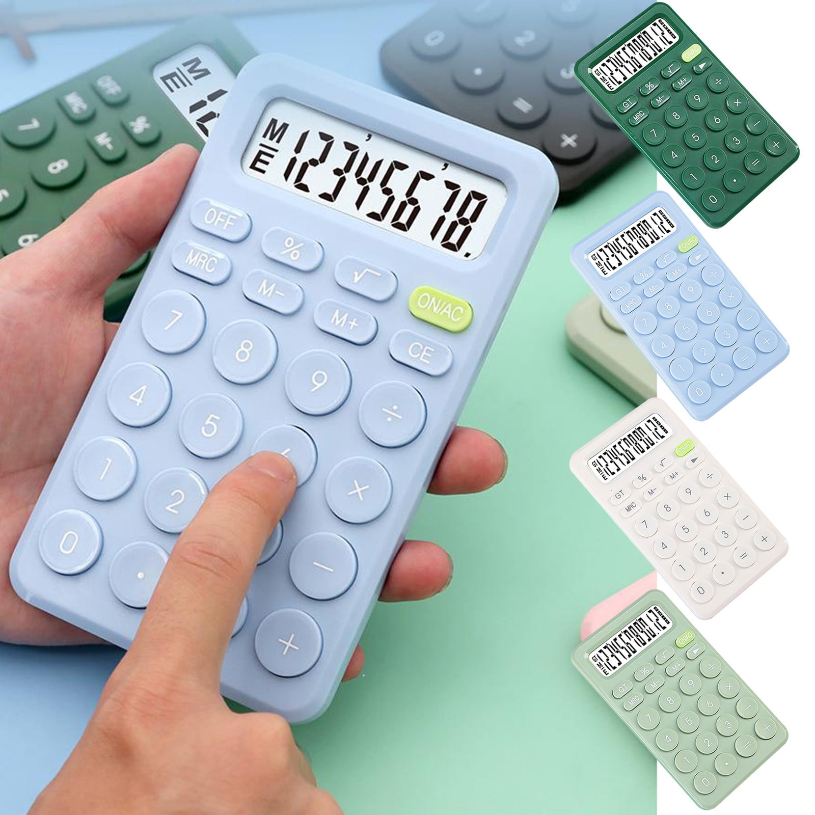 Standard Calculator 8 Digit Large Display Round Button Candy Color ...