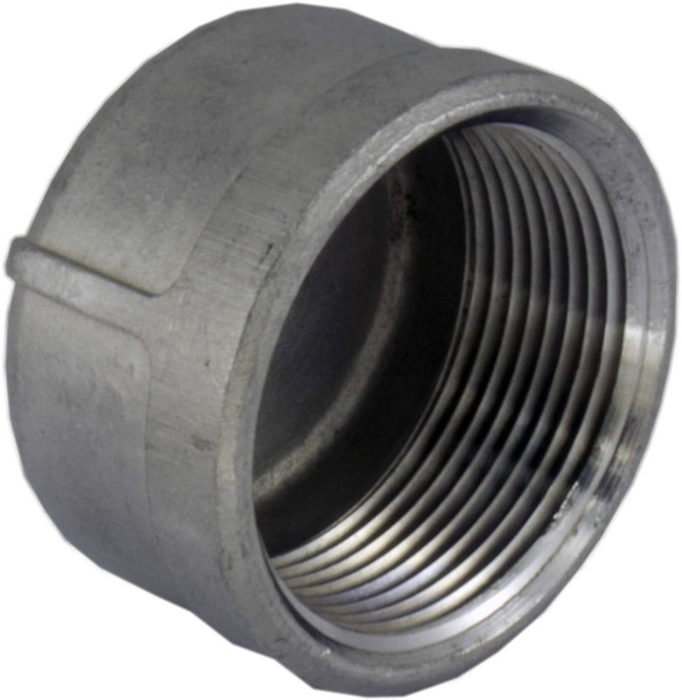 Standard Cap 1" Female NPT 304 Stainless Steel Pipe Fitting - Walmart.com