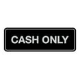 Standard Cash Only Sign (Black / Silver) - Small - Walmart.com