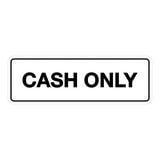 Standard Cash Only Sign (White) - Small - Walmart.com