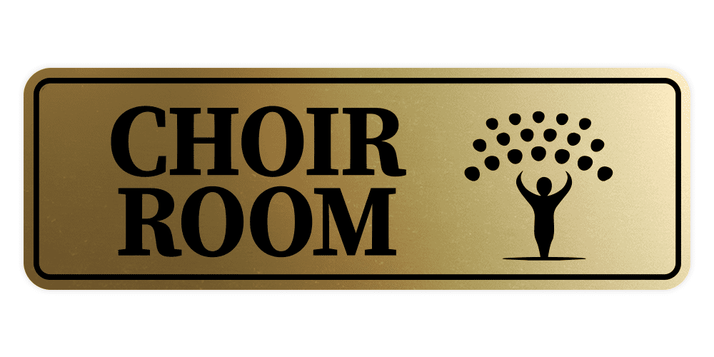 Standard Choir Room Sign (Brushed Gold) - Small - Walmart.com