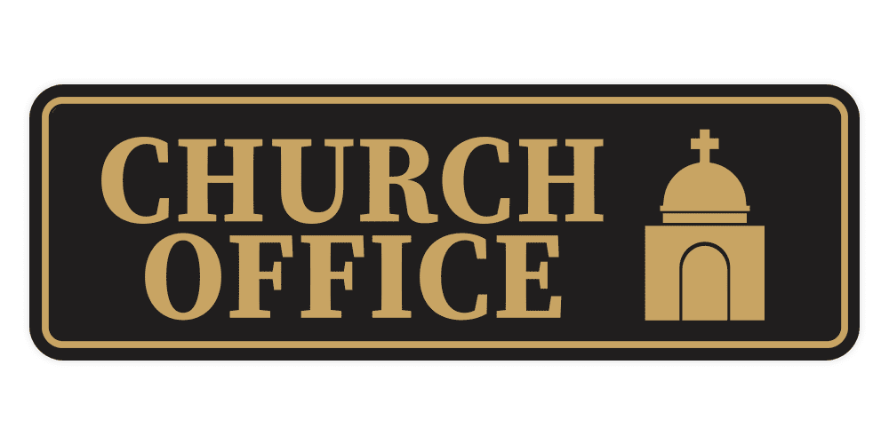 Standard Church Office Sign (Black Gold) - Large - Walmart.com