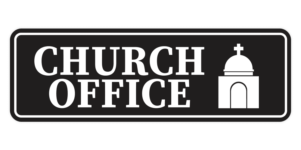 Standard Church Office Sign (Black) - Medium - Walmart.com