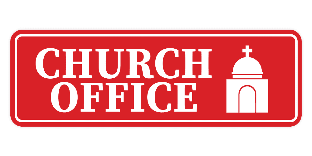 Standard Church Office Sign (Red) - Large - Walmart.com