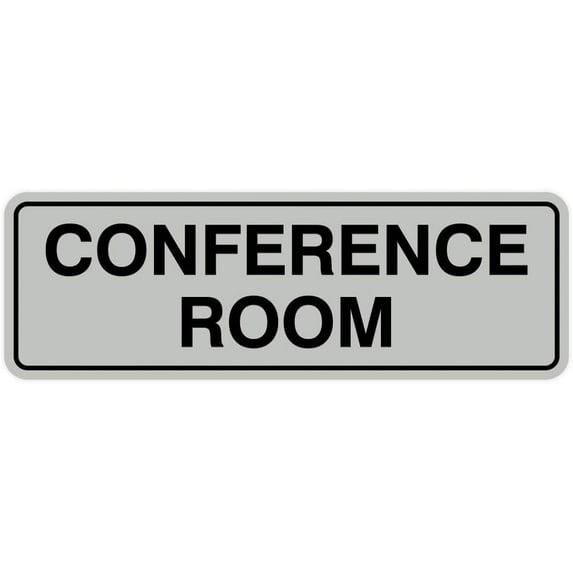 Standard Conference Room Sign - Lt Gray - Medium 5 Pack - Walmart.com