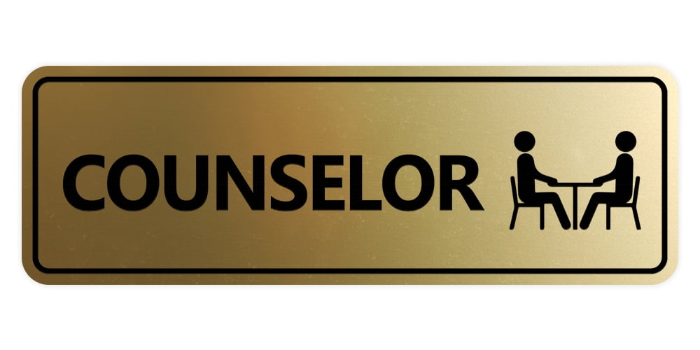 Standard Counselor Sign (Brushed Gold) - Small - Walmart.com