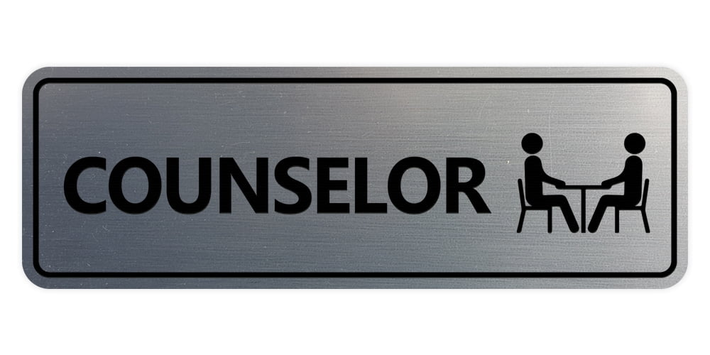 Standard Counselor Sign (Brushed Silver) - Large - Walmart.com