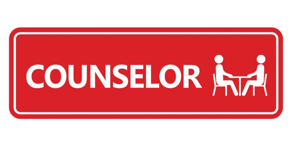Standard Counselor Sign (Red) - Large - Walmart.com