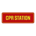 Standard Cpr Station Sign (Red/Yellow) - Large 3" X 9" - Walmart.com