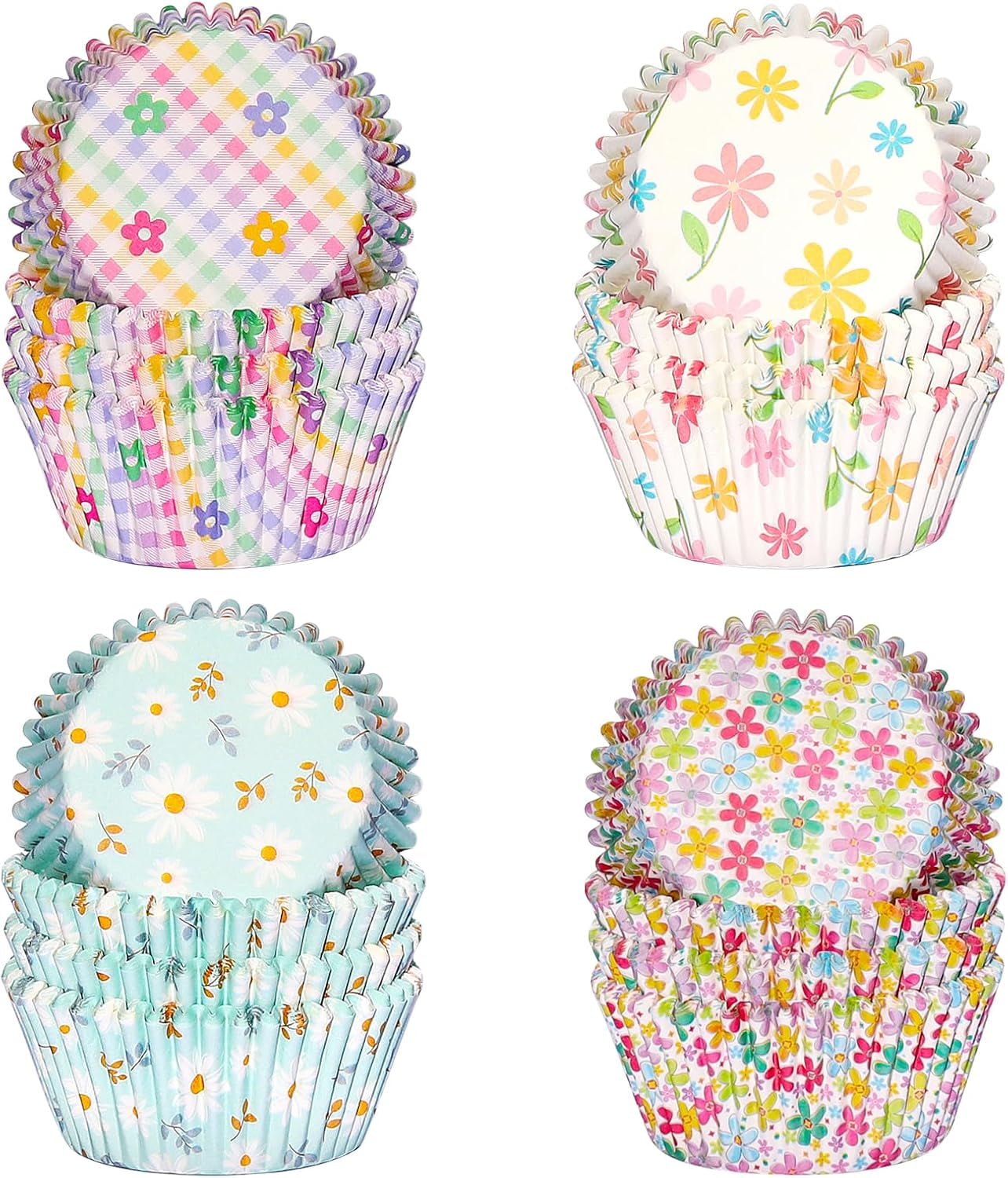 Standard Cupcake Liners 400 Count Paper Baking Cups Spring Floral ...