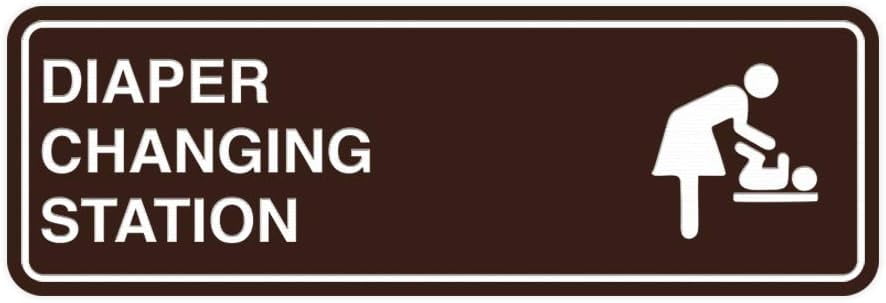 Standard Diapers Changing Station Sign (Dark Brown) - Large - Walmart.com