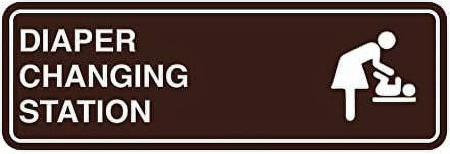 Standard Diapers Changing Station Sign (Dark Brown) - Large - Walmart.com