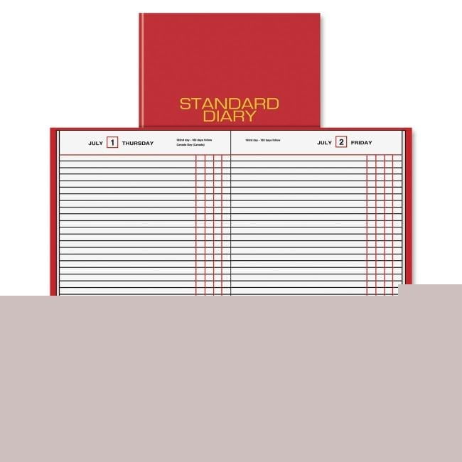 Standard Diary Daily Journal - Red - 7.7 x 12 in. - Walmart.com