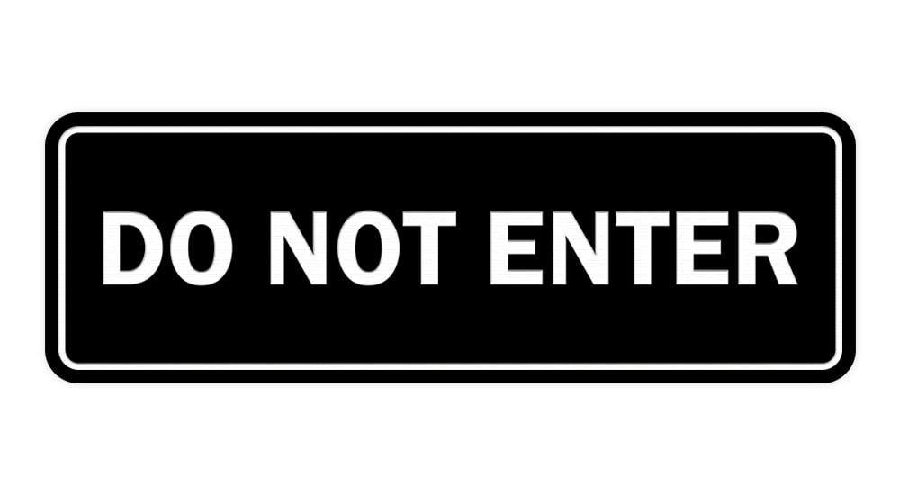 Standard Do Not Enter Sign (Black) - Large - Walmart.com