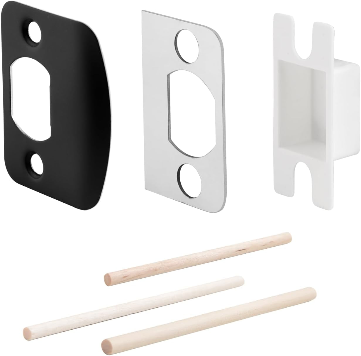 Standard Door Strike Plate with Shim, Door Lock Latch Restorer Spacer ...