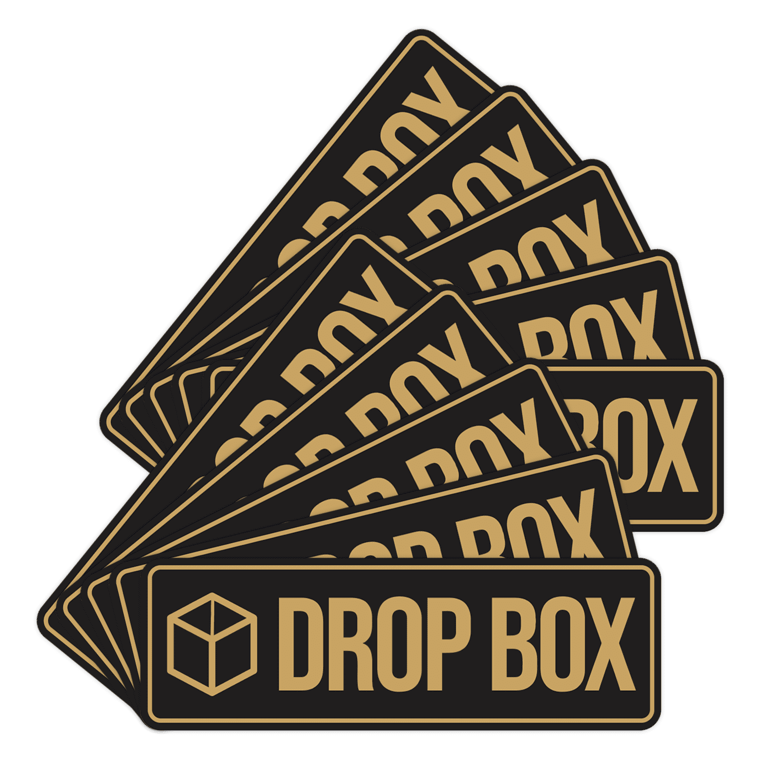 Standard Drop Box Sign (Black Gold) - Large (10 Pack) - Walmart.com