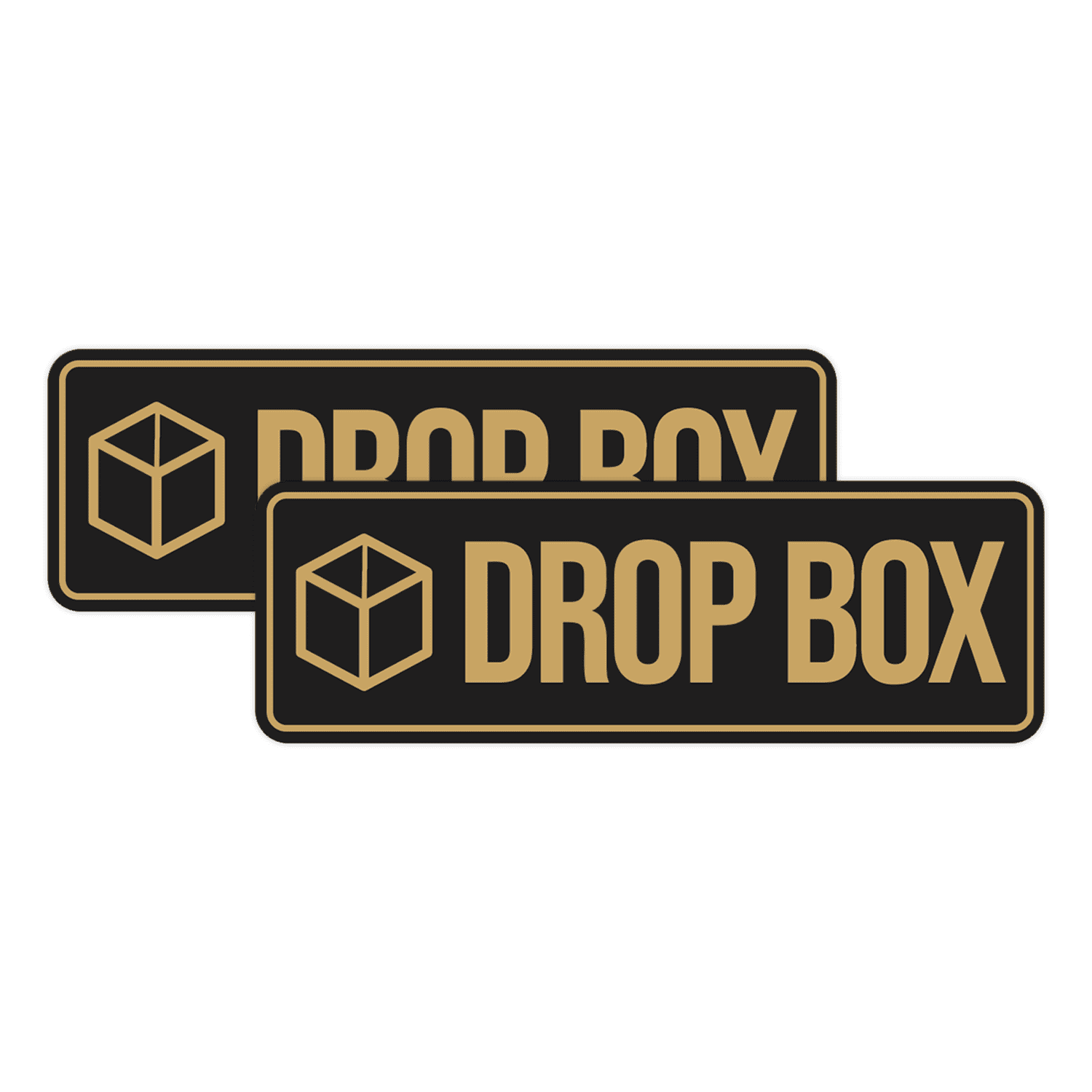 Standard Drop Box Sign (Black Gold) - Large 2 Pack - Walmart.com