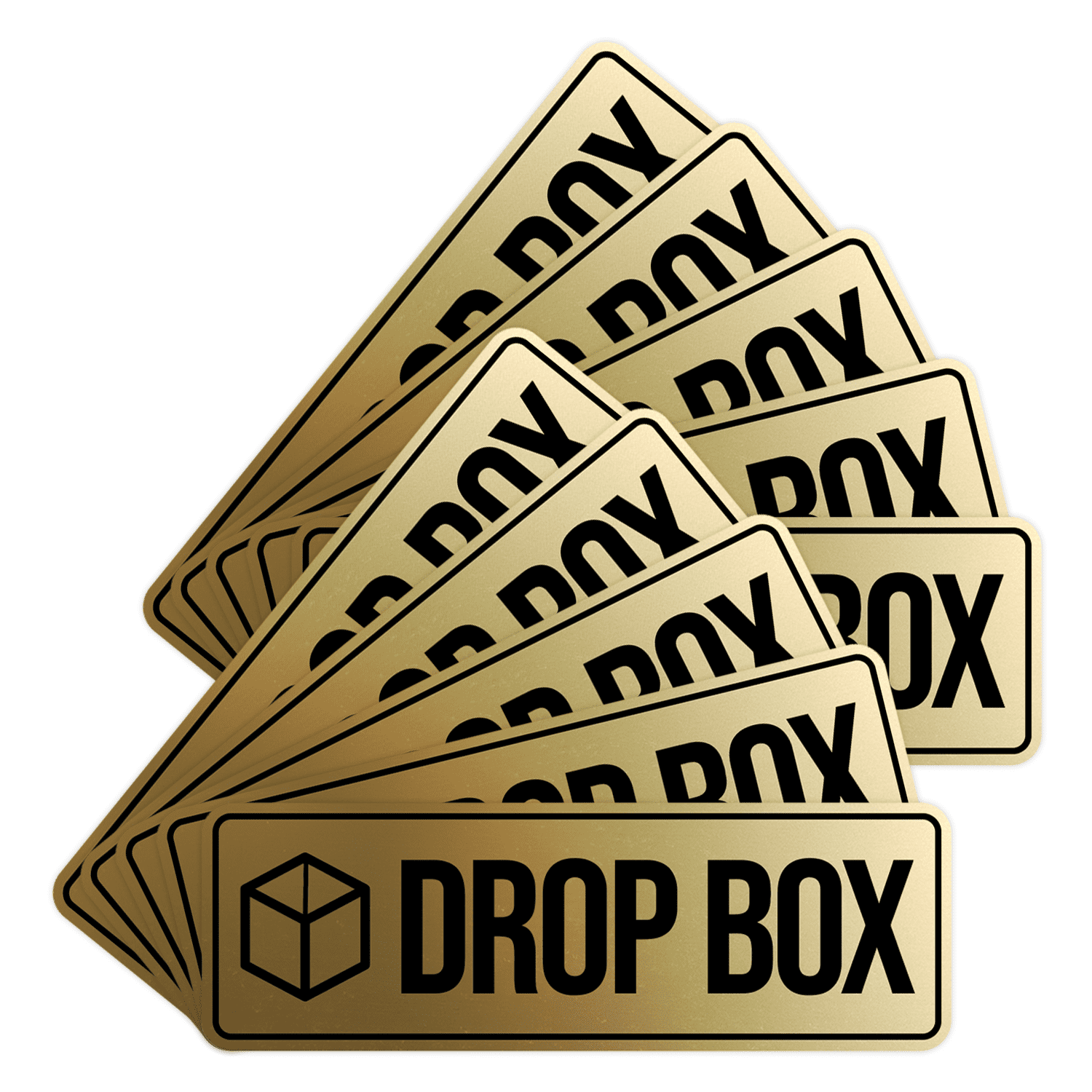 Standard Drop Box Sign (Brushed Gold) - Large (10 Pack) - Walmart.com