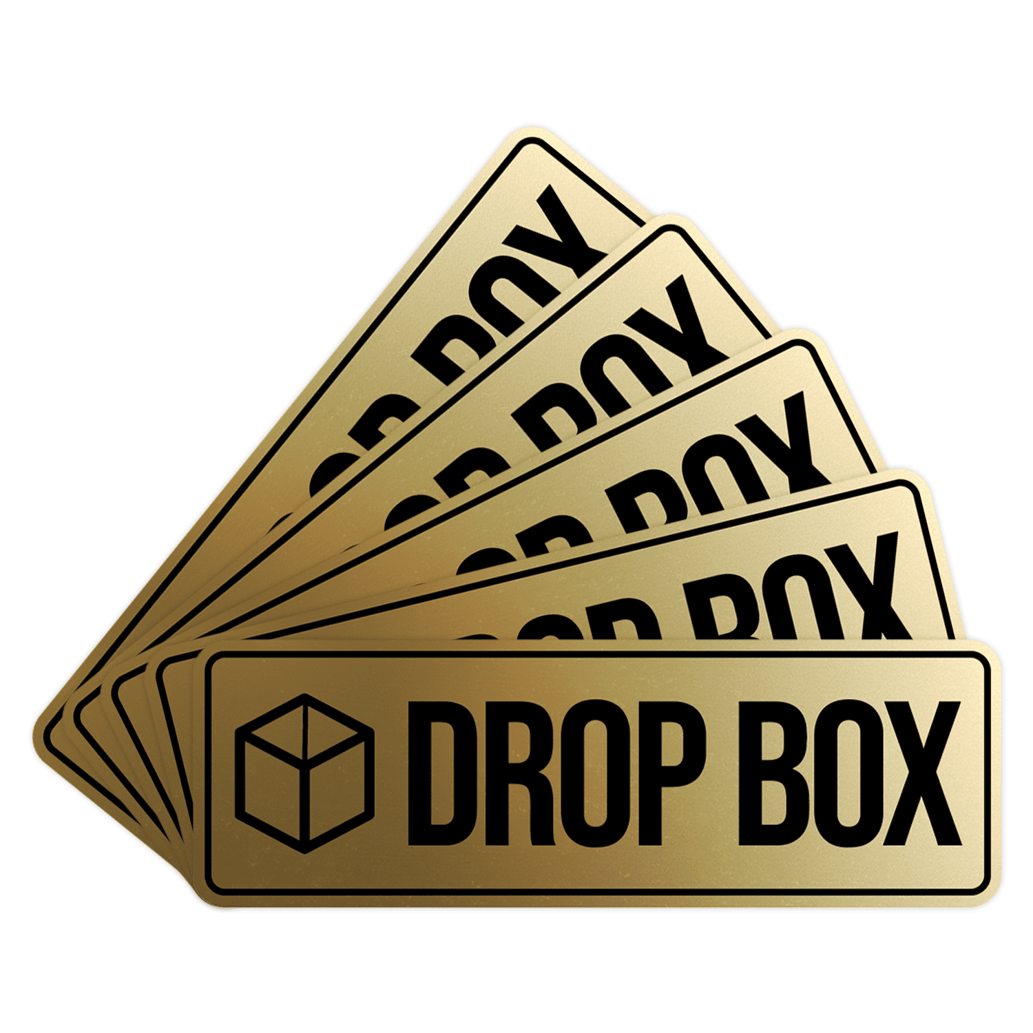 Standard Drop Box Sign (Brushed Gold) - Medium (5 Pack) - Walmart.com