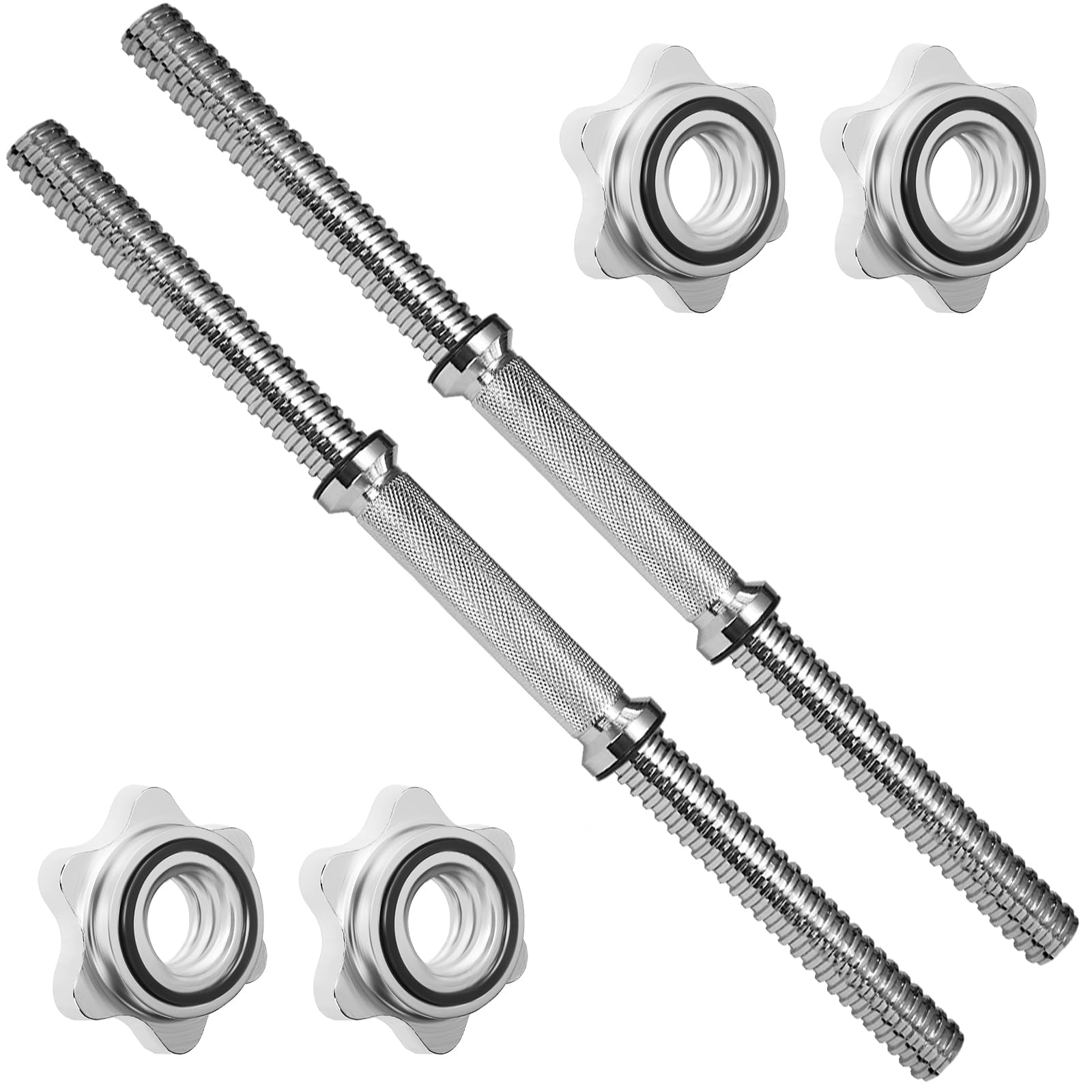 Standard Dumbbell Handles 1 Inch, Durable Steel Weight Plate Bars, Deep ...