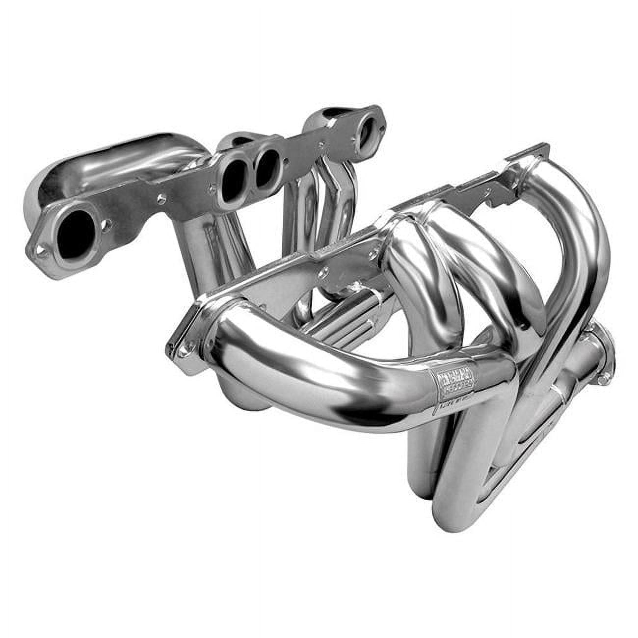 Standard Duty Mild Steel Long Tube Exhaust Headers, Silver Polished for ...