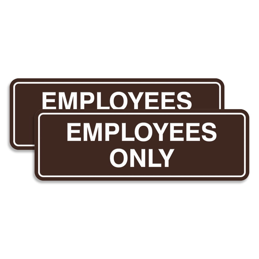 Standard EMPLOYEES ONLY Sign - Dark Brown - Medium (2 Pack) - Walmart.com