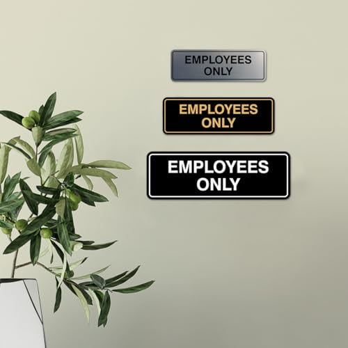 Standard EMPLOYEES ONLY Sign - Silver (- Medium (10 Pack)) - Walmart.com