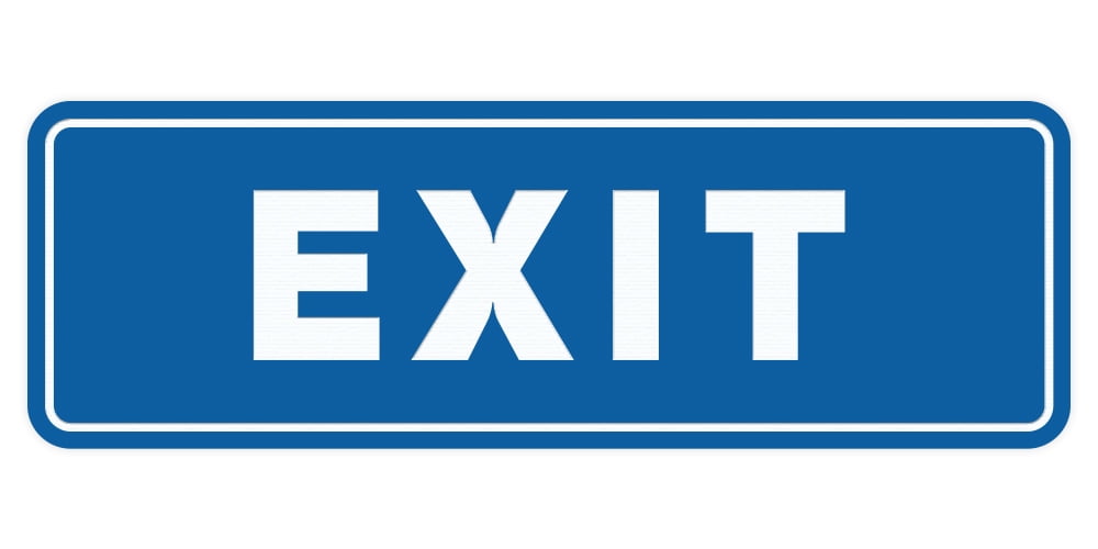 Standard EXIT Sign - Blue - Large - Walmart.com